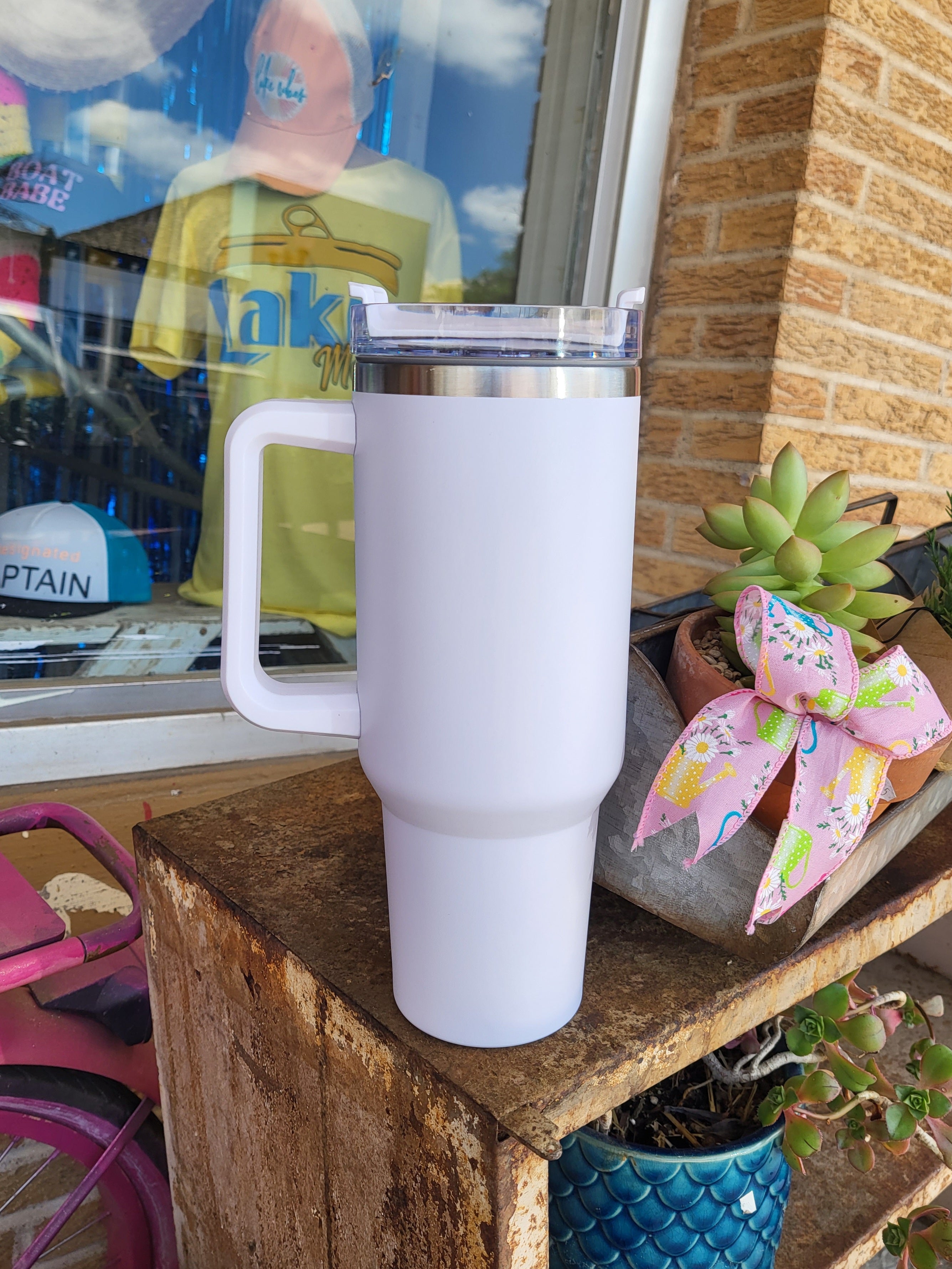40 oz Mega Mug with Straw – The Hay Loft